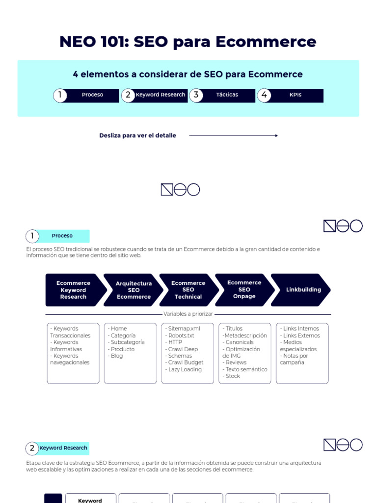 NEO 101 - Seo Ecommerce | PDF | Posicionamiento en buscadores ...