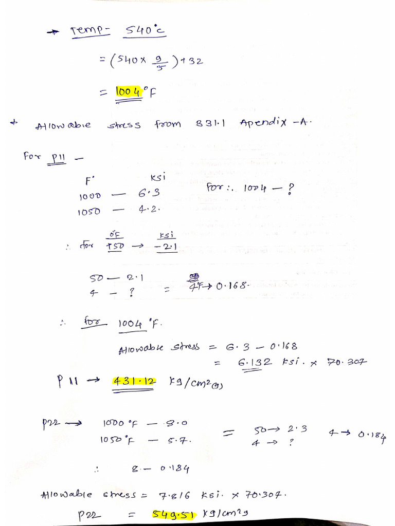 Allowable Stress Calculations | PDF