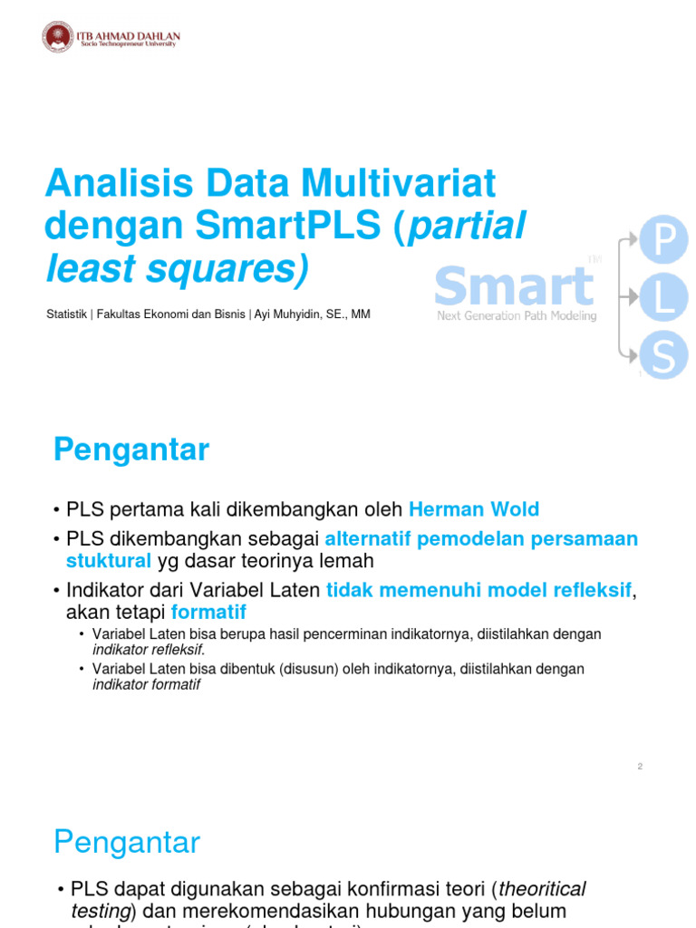 Analisis Data Multivariat Dengan Smartpls (Partial: Least Squares) | PDF | Karier & Perkembangan ...