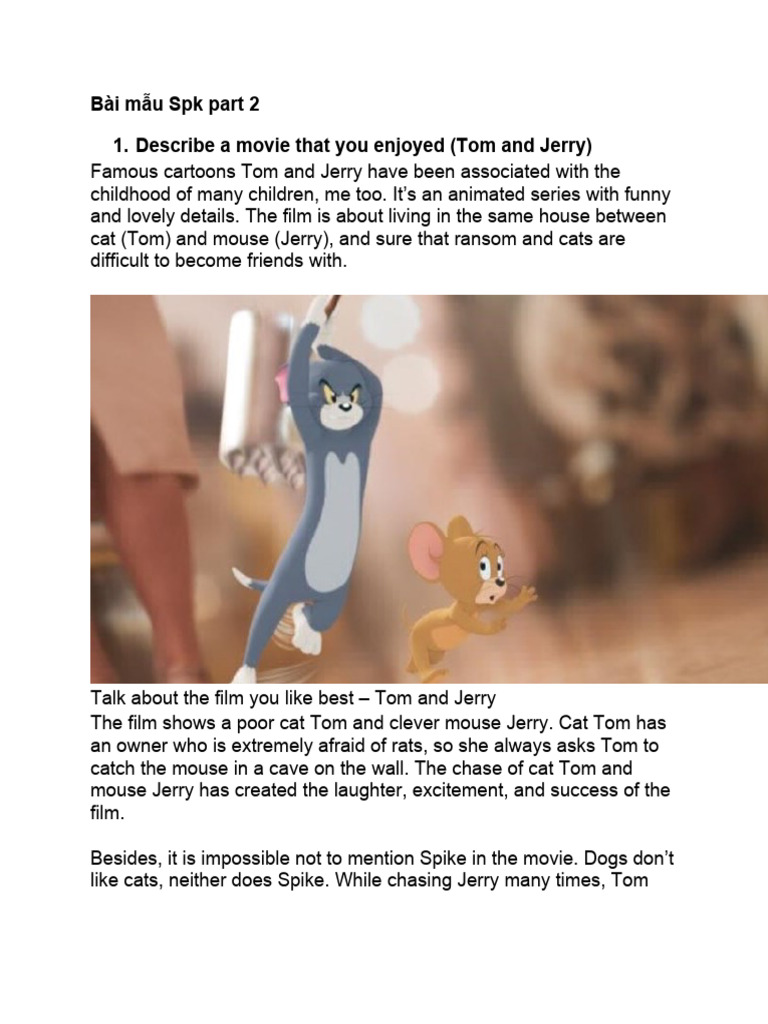 Bài Mẫu SPK Part 2 | PDF