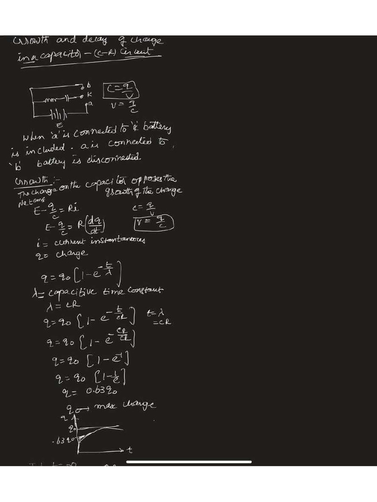 growth and decay of capacitor | PDF