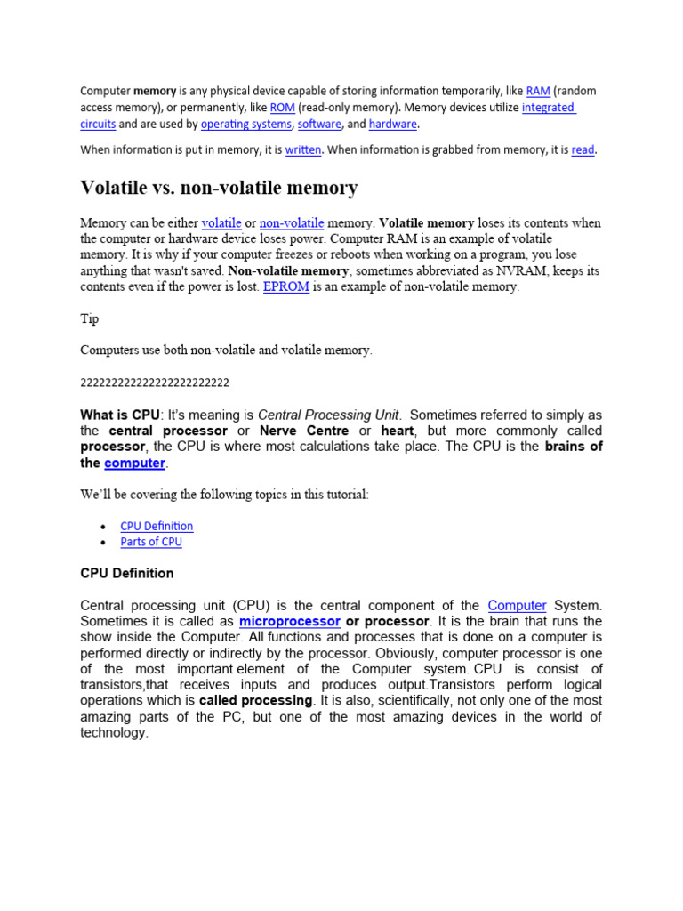Today assignmr | PDF | Central Processing Unit | Computer Data Storage