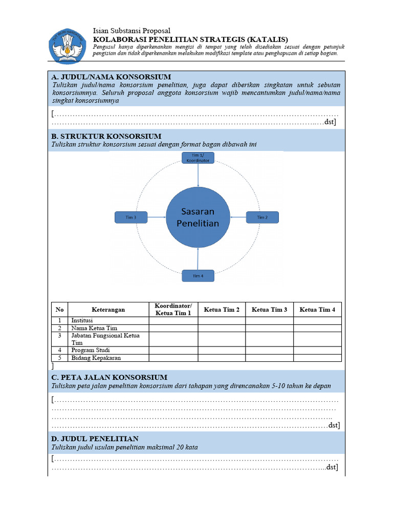 Lampiran II Isian Substansi Proposal KATALIS | PDF
