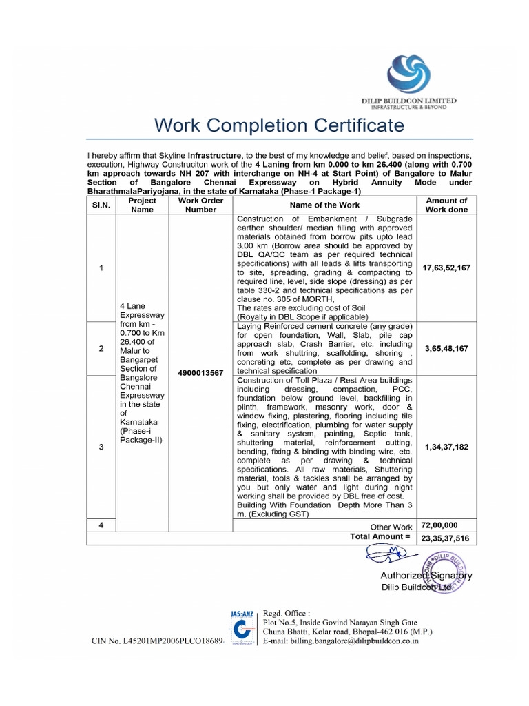 Skyline Completion Certificate | PDF