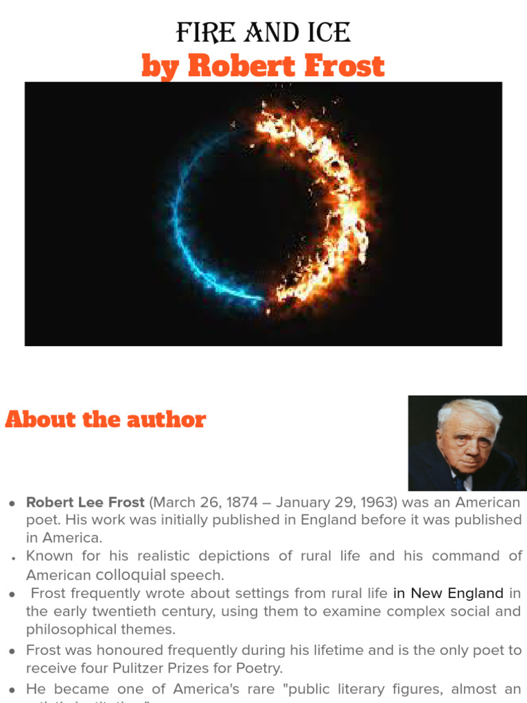Fire and Ice | PDF | Poetry | Classics