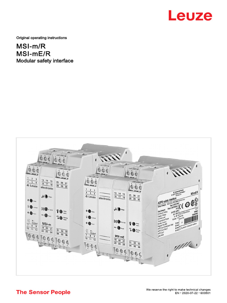 UM MSI-m-me en 603501 | PDF | Safety | Relay