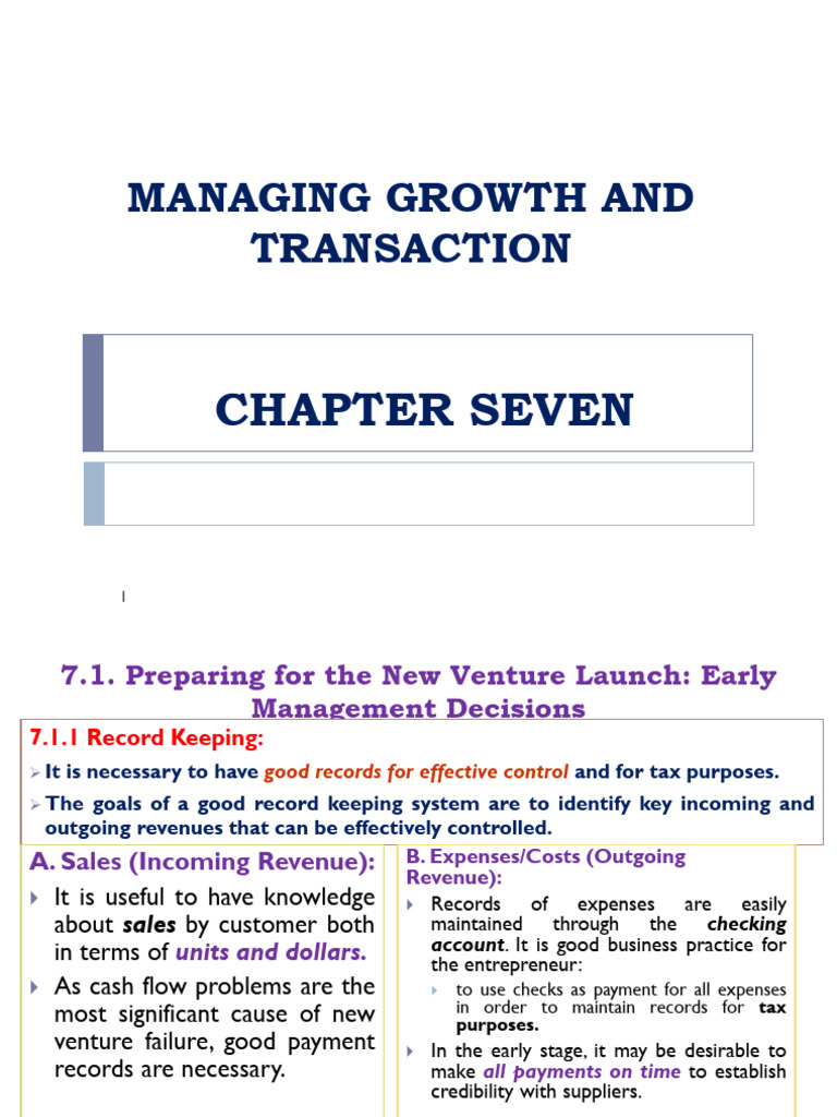 CHAPTER - 7 Managing Growth and Transaction | PDF | Mergers And ...