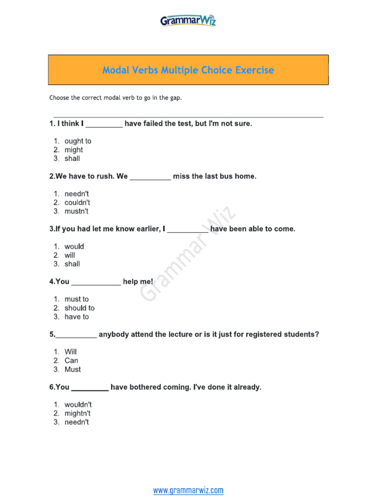 Modal Verbs | PDF