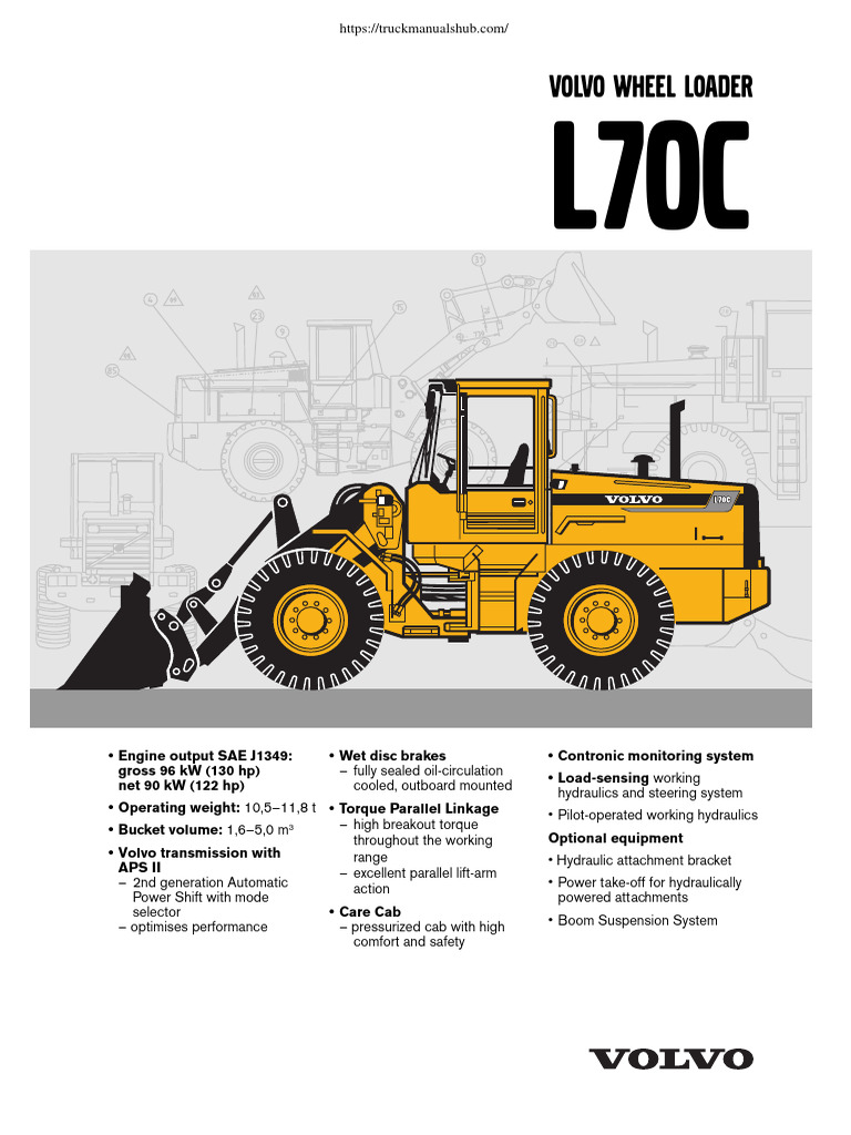 Volvo L70C Wheel Loader Technical Manual | PDF | Horsepower | Valve
