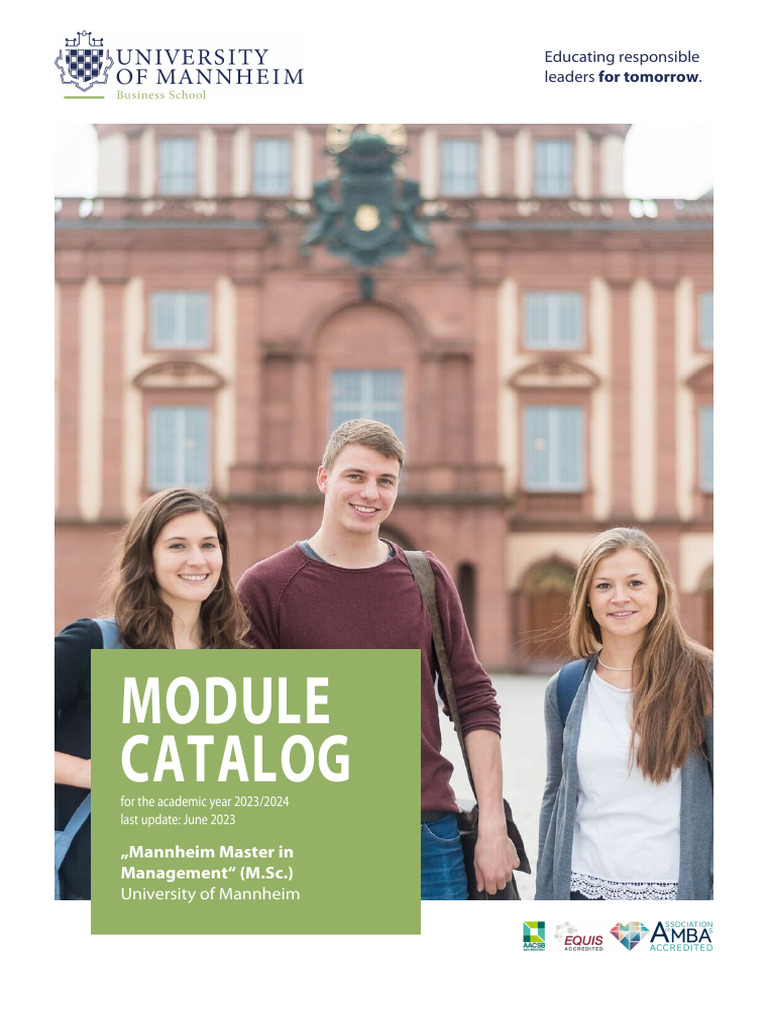 Module Catalog Mannheim Master in Management en | PDF ...