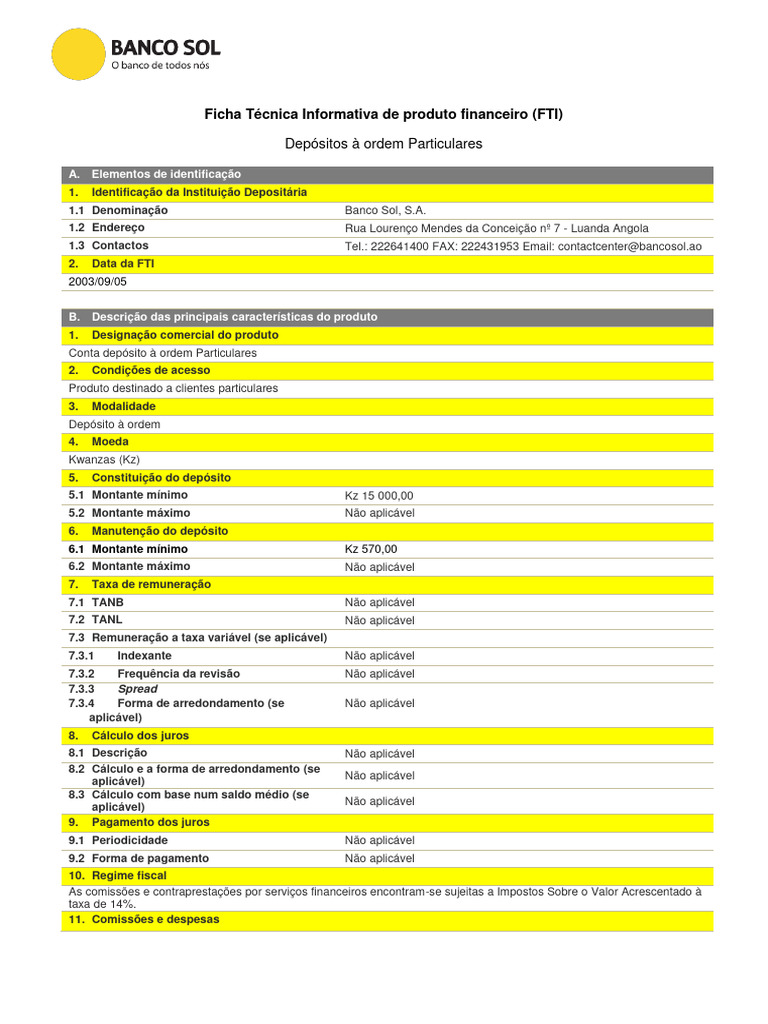 Depositos Ordem Particulares | PDF | Juros | Economias