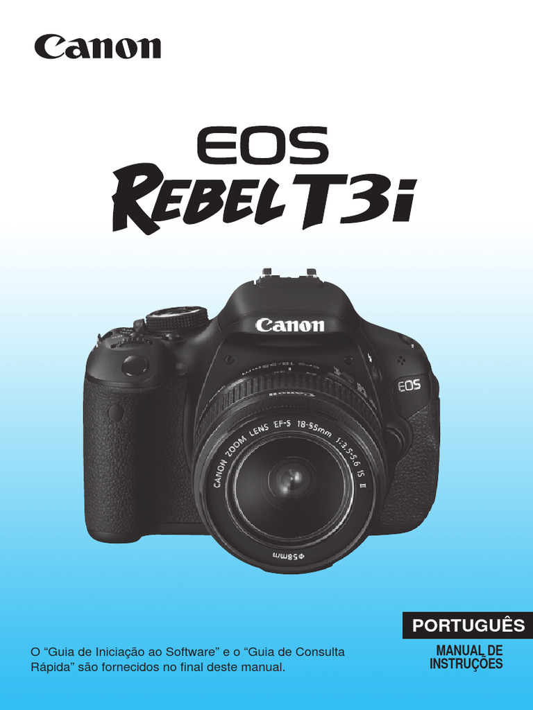 Manual EOS Rebel T3i | PDF | Câmera | Velocidade de filme