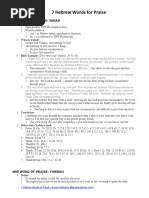 Seven Types of Biblical Praise | PDF | Psalms | Worship