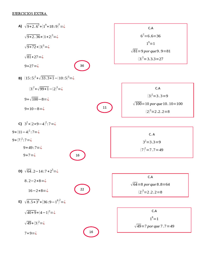 Ejercicios Extra i | PDF