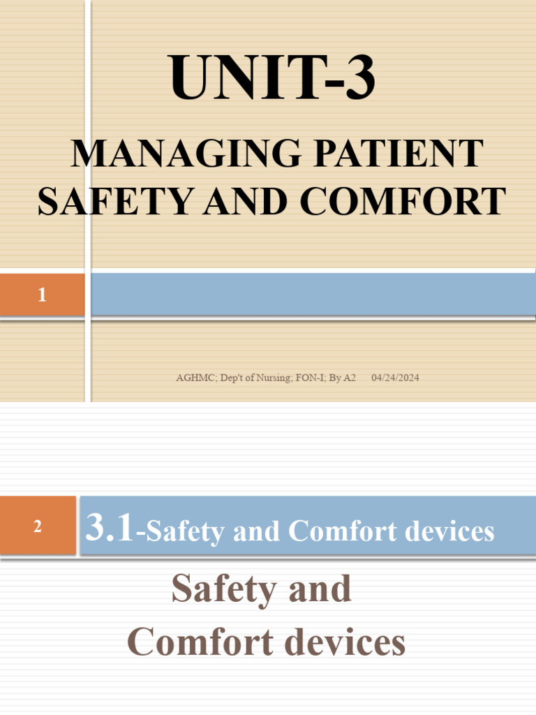 New Fon I-Unit 3 Safety Comfort & Bed Making | PDF | Bed | Bedding