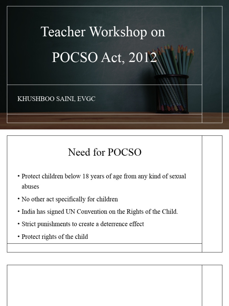 POCSO Act | PDF | Self-Improvement | Wellness