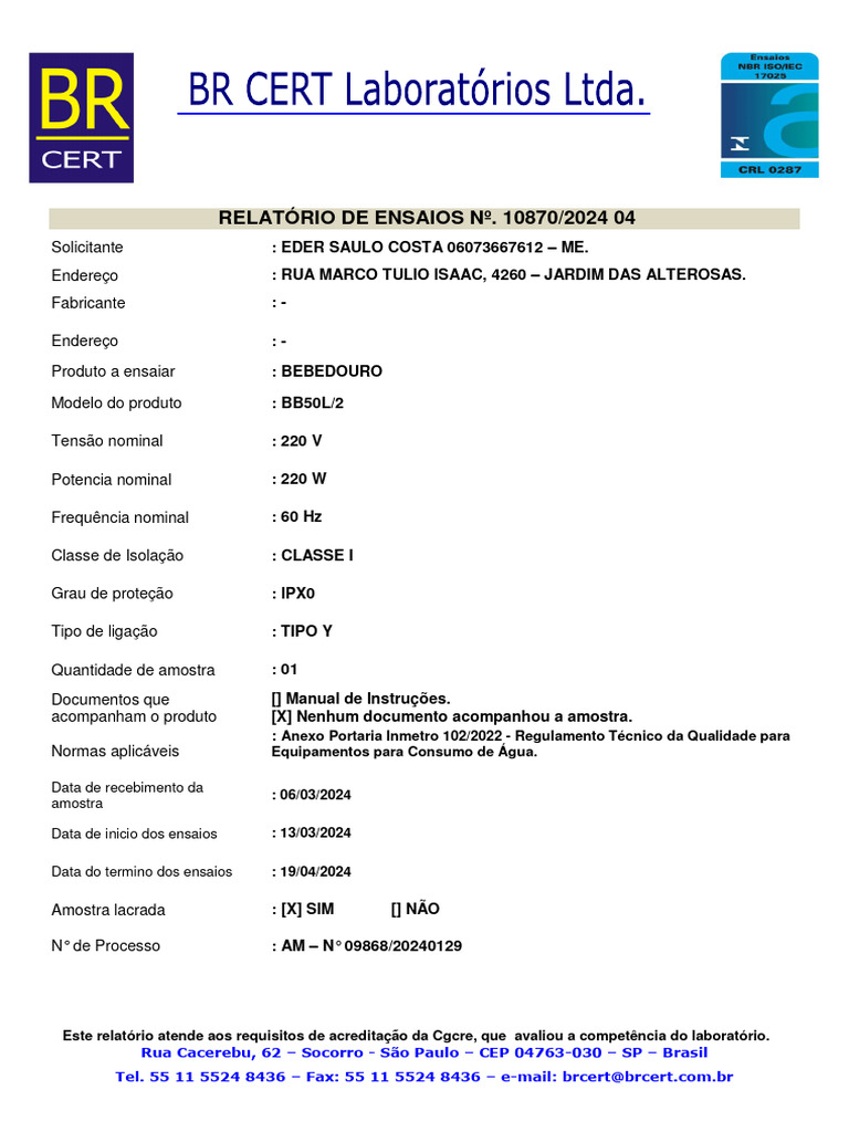 10870-2024 04 - Original Bebedouros - Bebedouro - BB50L-2 | PDF ...