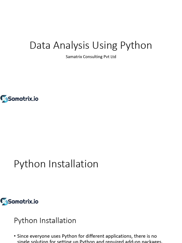 3-PythonInstallation Sammatrix | PDF | Computing | Software 3-PythonInstallation Sammatrix | PDF | Computing | Software