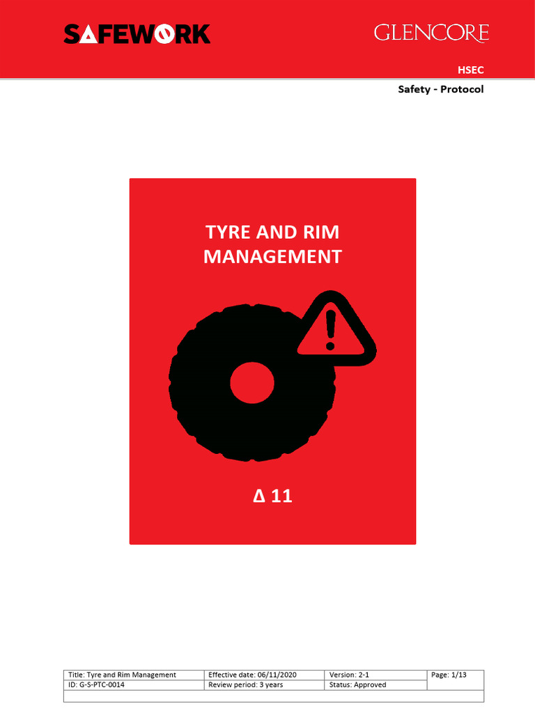 Protocol 11 Tyre and Rim Management | PDF | Tire | Risk