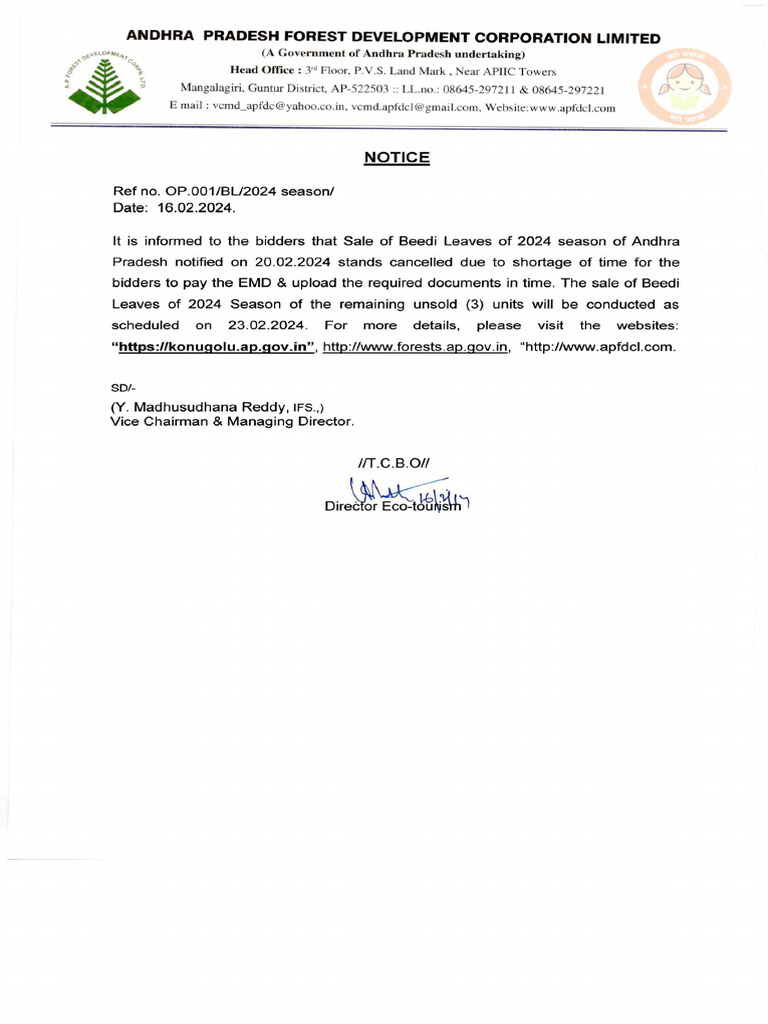 Notice of BL | PDF