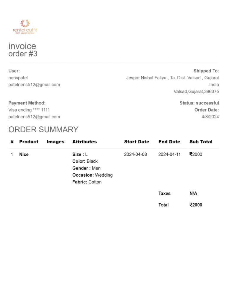 Order Detail | PDF