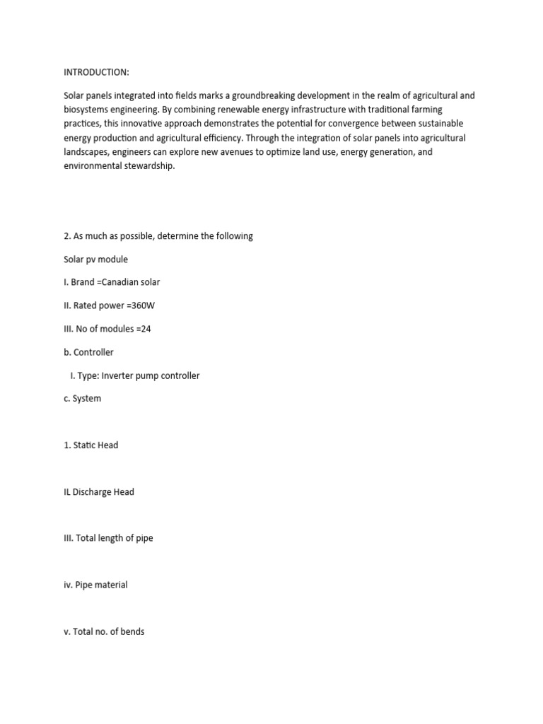 INTRODUCTION-WPS Office | PDF | Solar Panel | Soil