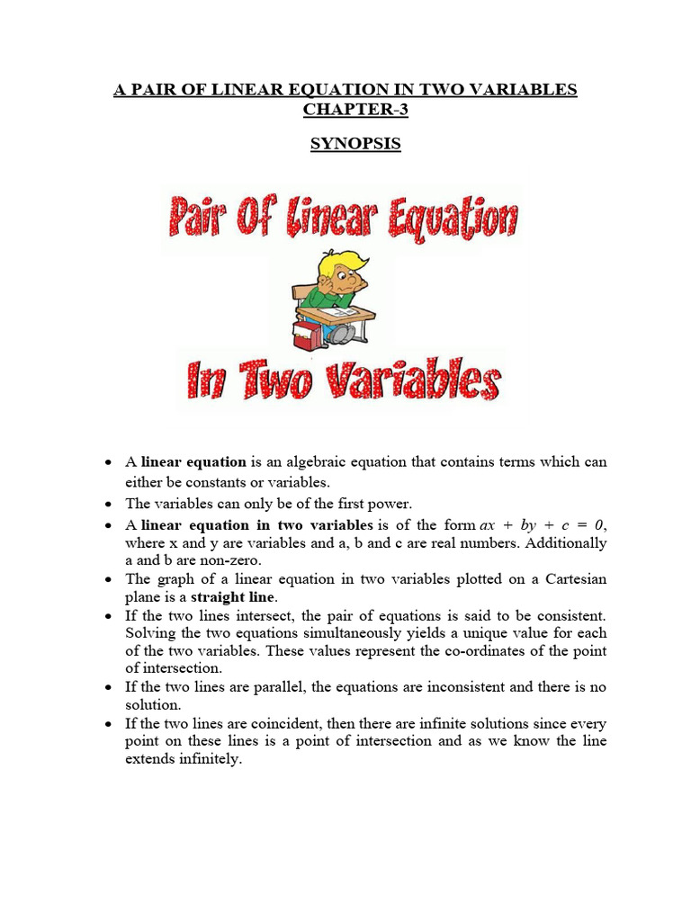 Understanding Linear Equations Solutions | PDF | Equations | System Of ...