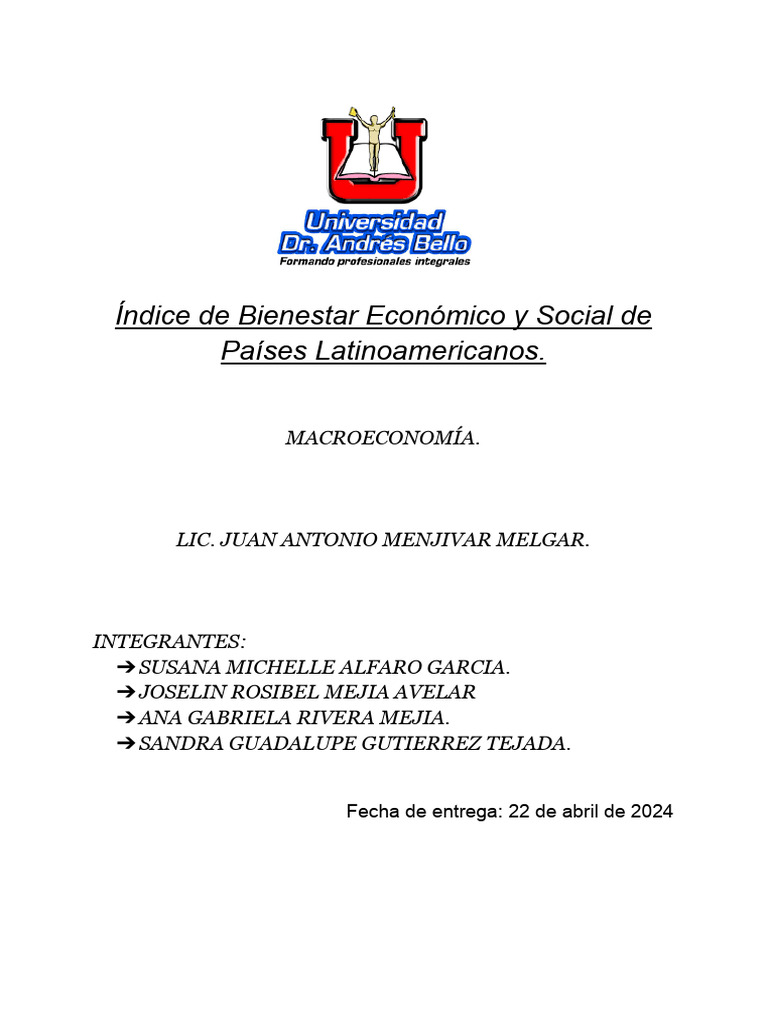 Bienestar Macro. | PDF | Producto Interno Bruto | El Salvador