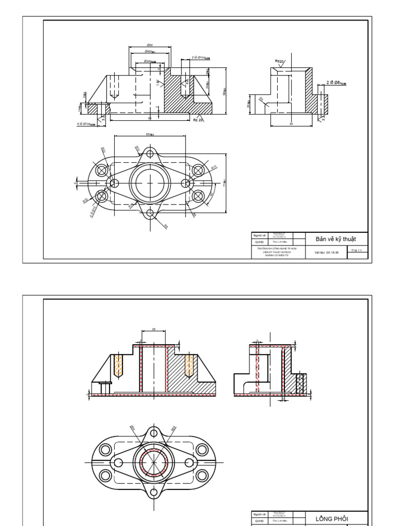 Bản vẽ đồ án CNCTM | PDF