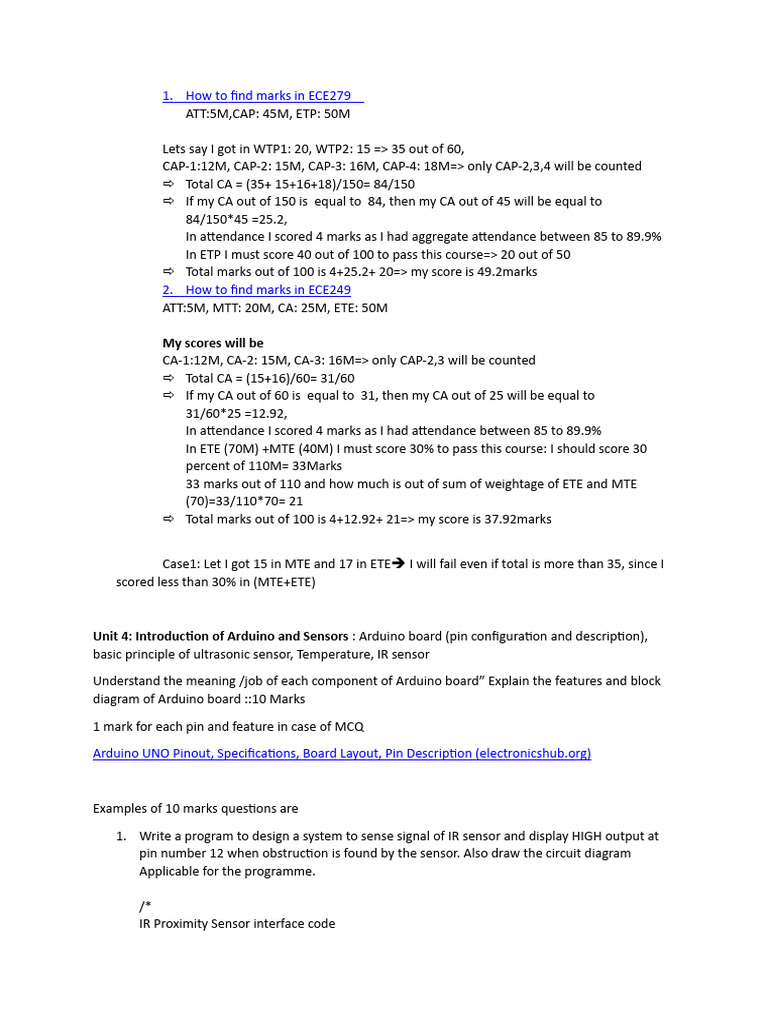 Practice problems | PDF | Arduino | Sensor