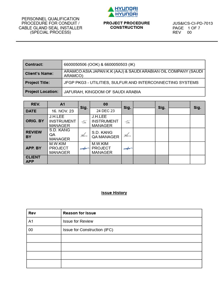 Conduit/Cable Gland Installer Qualification | PDF | Electrical Wiring ...
