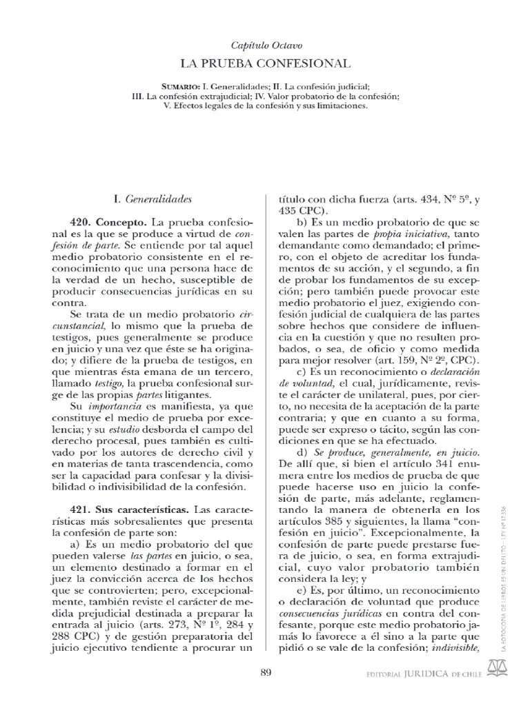 La Prueba Confesional | PDF
