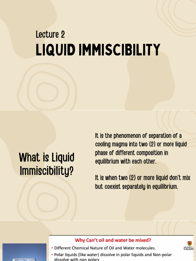 Liquid Immiscibility | PDF