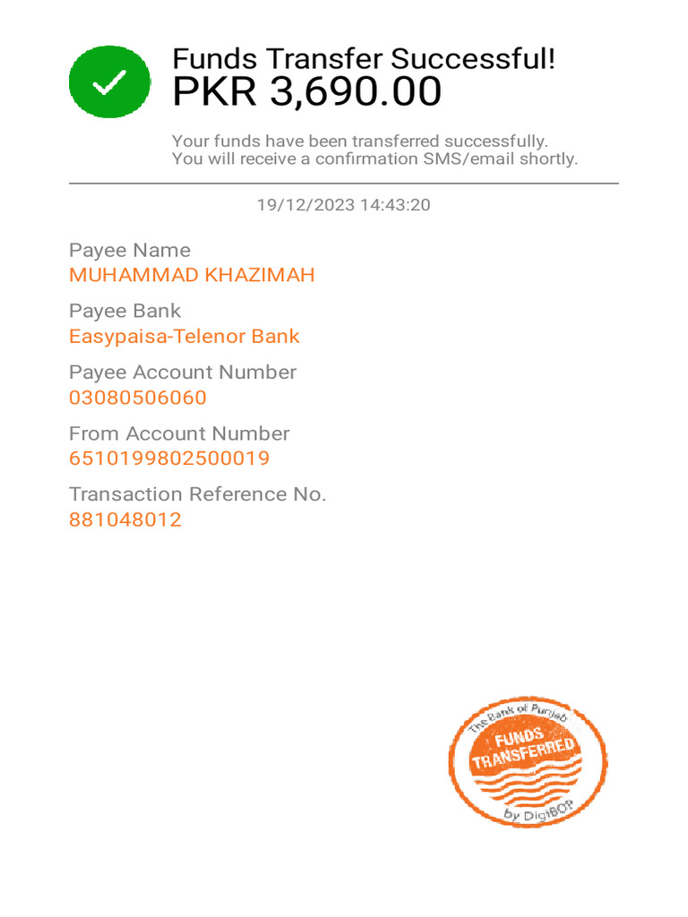 TransferMoneyReceipt 1702979002624 | PDF