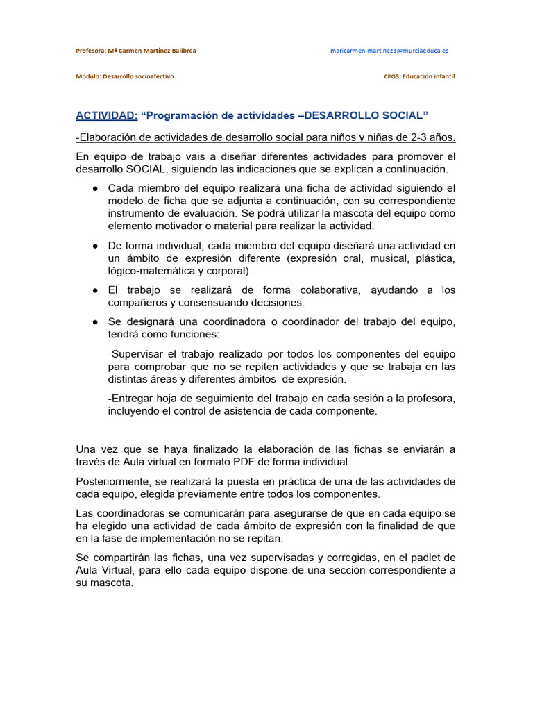 Act Program Act Des Social - Ut 3 Dsa | PDF | Bailes | Canciones