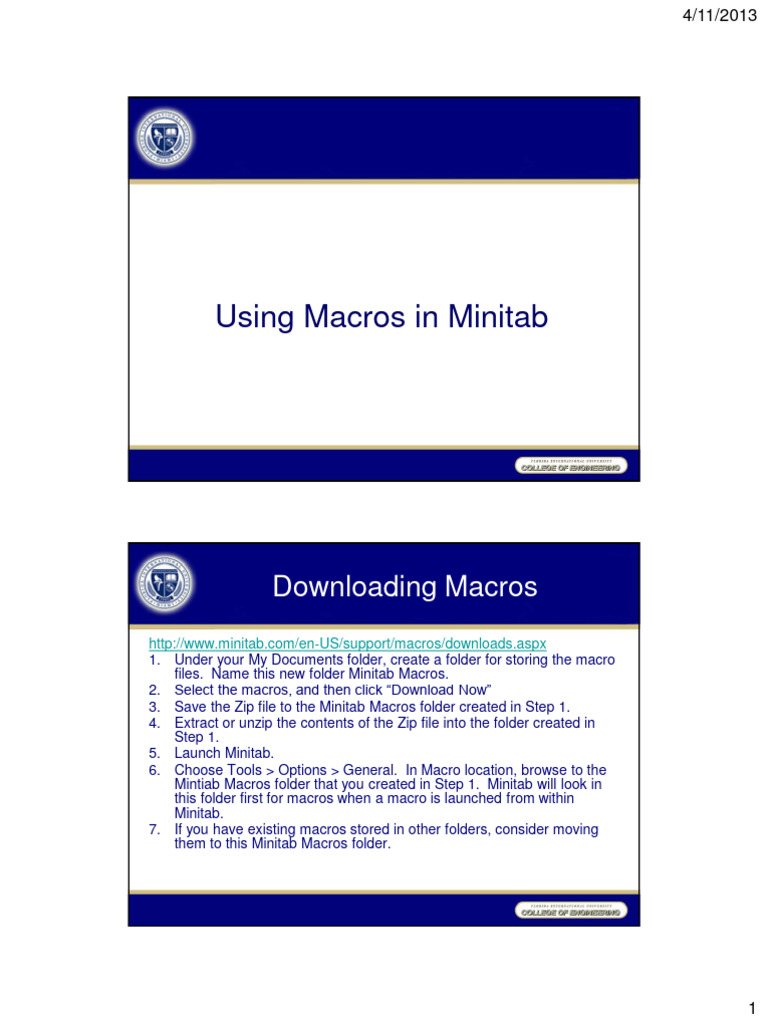 Minitab Macros | PDF | Zip (File Format) | Computer File