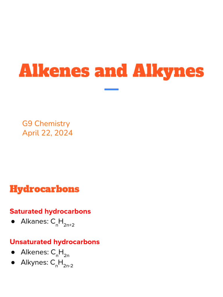 Organic Compounds 2- Alkenes and Alkynes - SC-1 (2) | PDF | Alkene ...