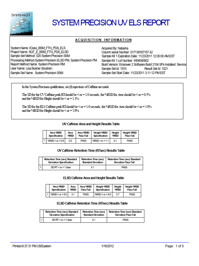 System Precision Report | Download Free PDF | Computing | Software