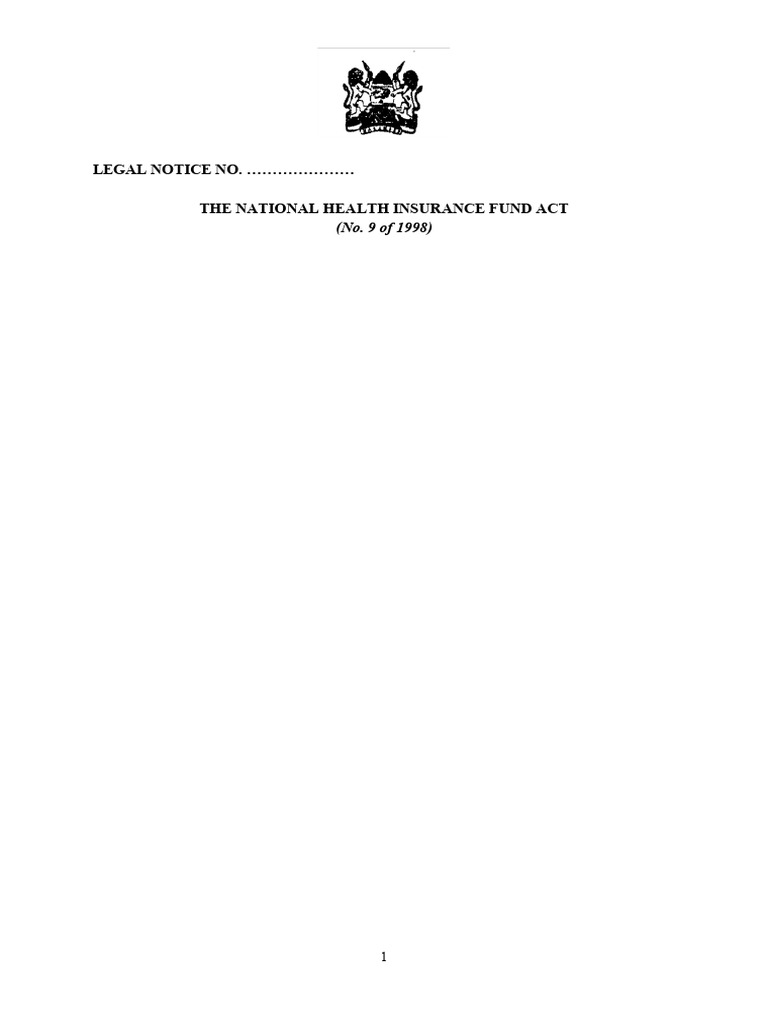 NHIF Regulations 2023 Overview | PDF | Health Care | Identity Document