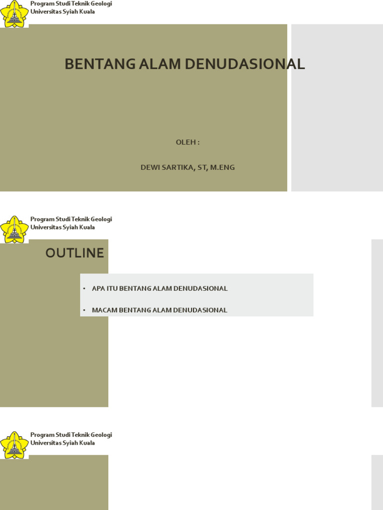 Bentang Alam Denudasi dan Ciri-Cirinya | PDF