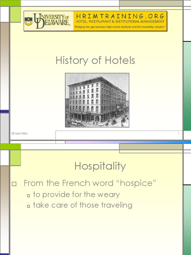Evolution of Hotel Industry History | PDF | Hotel | Hotel And Accommodation