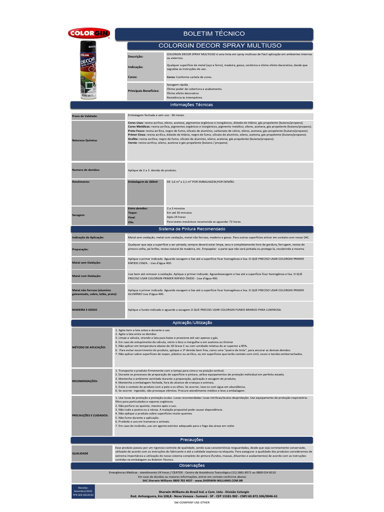 BT Decor Spray Multiuso | PDF | Tinta acrílica | Tinta