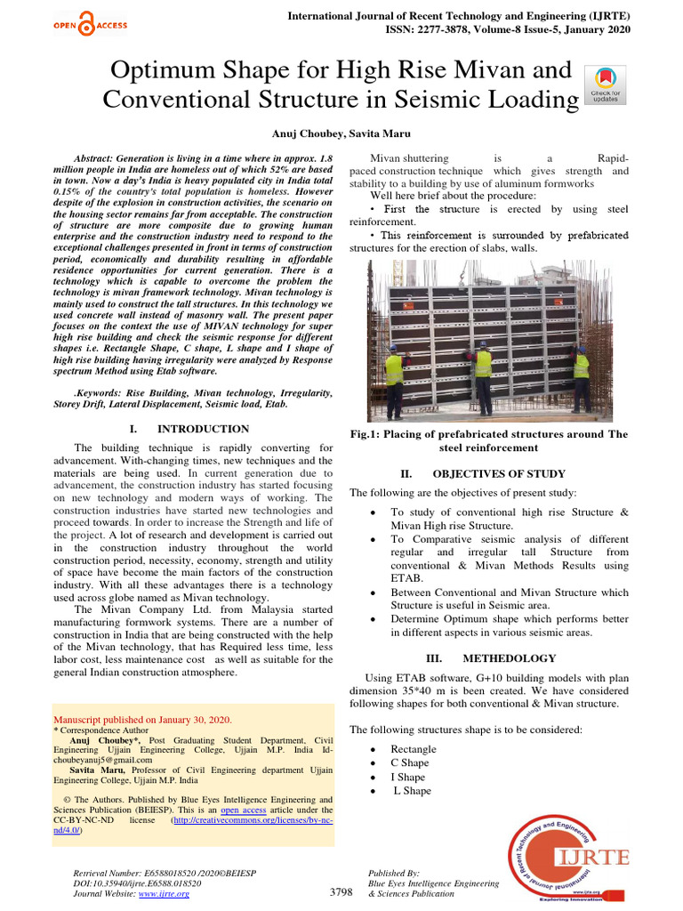 Optimum Shape For High Rise Mivan and Conventional Structure in Seismic ...