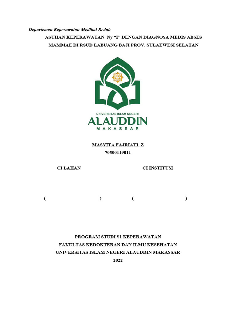 Askep Abses Mammae | PDF | Kesehatan Holistik | Sains & Matematika