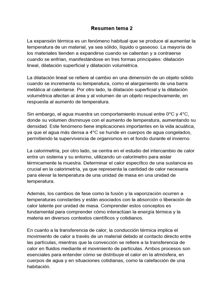 resumen tema 2 y 3 | PDF | Gases | Termodinámica