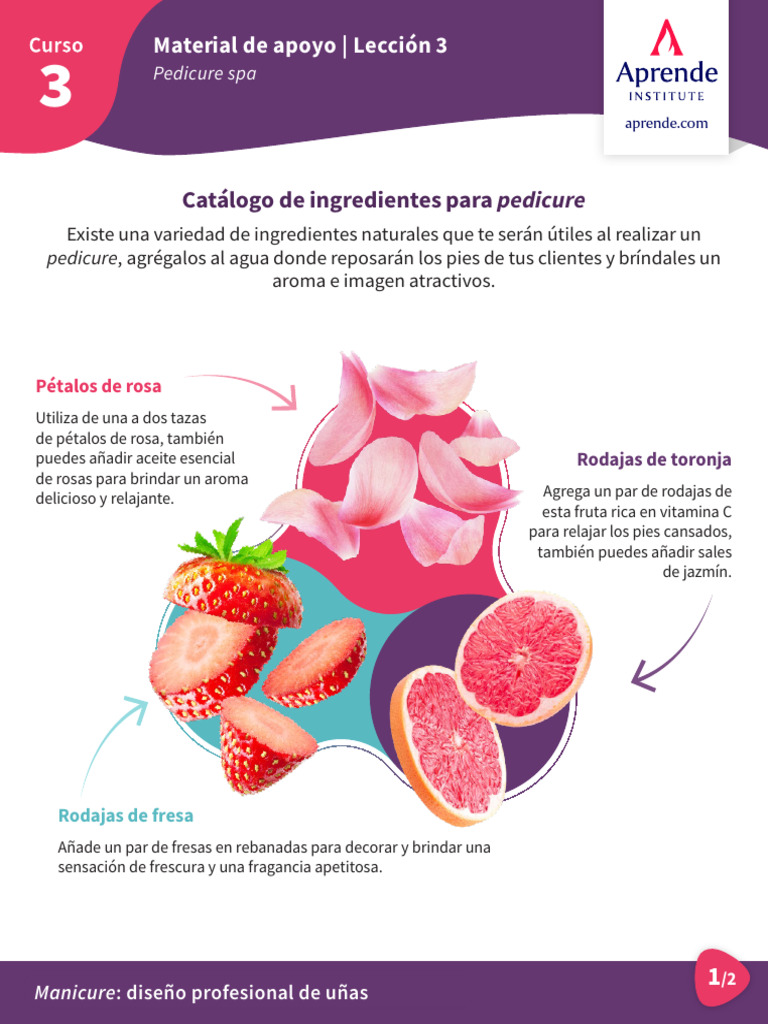 Ingredientes Naturales para Pedicure | PDF
