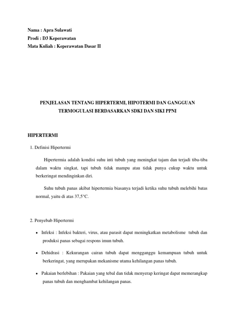 Penjelasan_Tentang_Hipertermi,_Hipotermi_Dan_Gangguan_Termogulasi | PDF