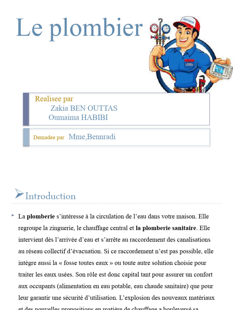 Les Défis et Risques du Métier de Plombier | PDF | Plomberie | Amiante