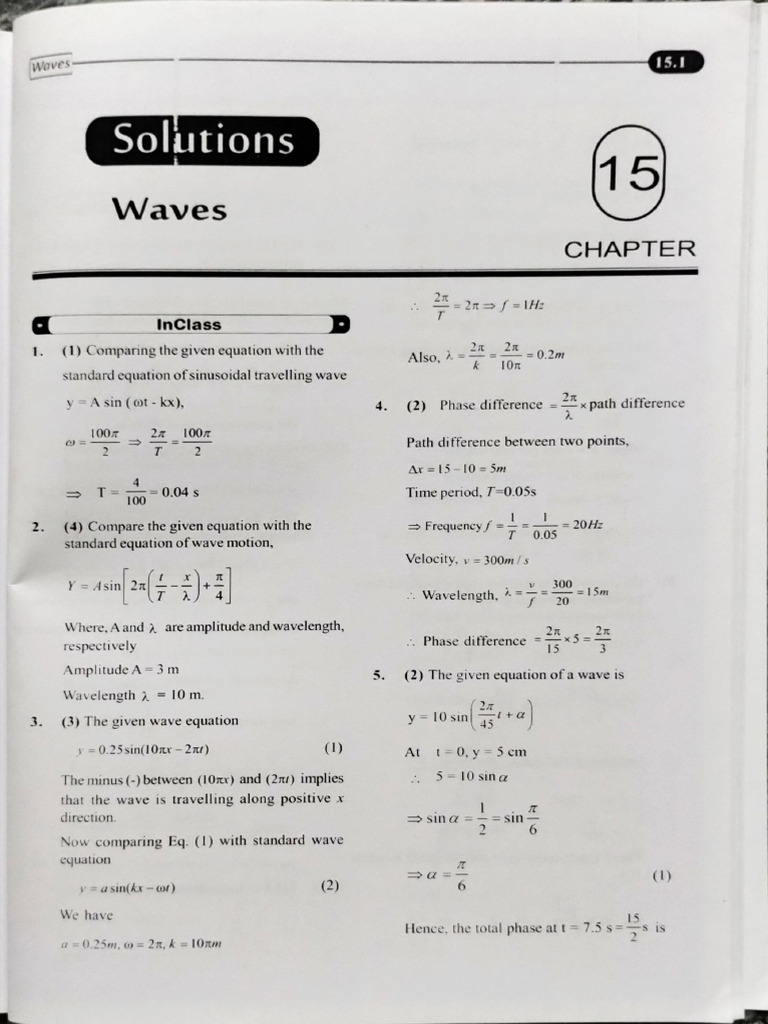 Waves Solution | PDF