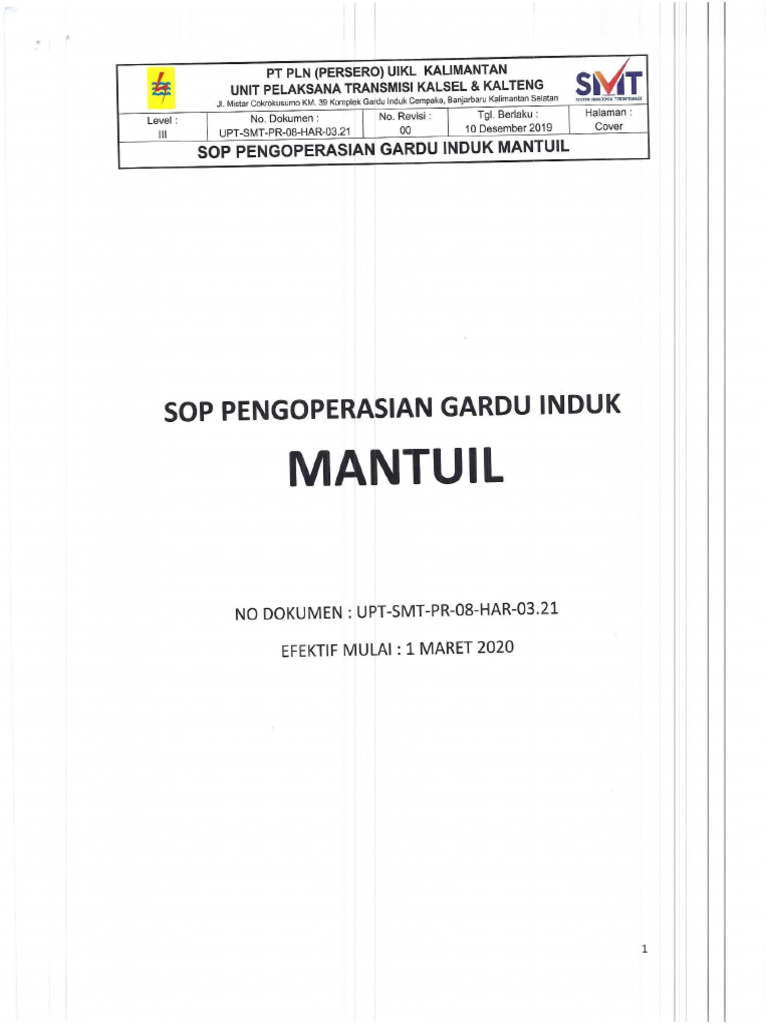 Buku Manual Operasi - Sop | PDF